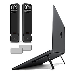 Aulumu G07 Portable Laptop Stand, Pop Up Leg Stands Laptop, Ergonomic Laptop Riser Lift for Desk for All Laptops, Tablets, 8-20'', Black