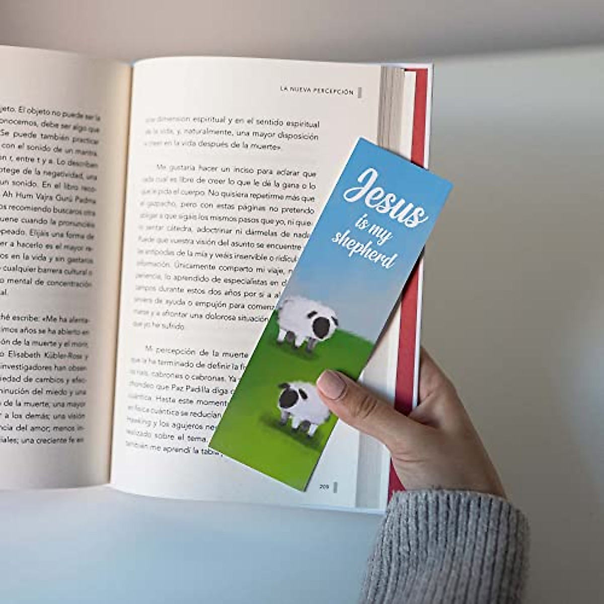 Jesus is My Shepherd, Psalm 23:2, Bulk Pack of 25 Christian Bookmarks for Kids, Childrens Bible Verse Book Markers, Sunday School Prizes with Memory Verses, Scripture Gifts for Kids & Youth