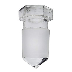 EISCO Reagent Bottle, 2000ml, 34/35 Interchangeable Hexagonal Hollow Stopper - Narrow Mouth - Borosilicate Glass Labs