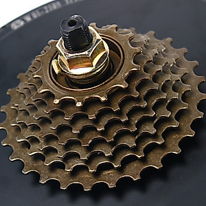 BJTDLLX Brushless Gearless Threaded Hub Motor, 7 Speed 48V 1500W Electric Bicycle Ebike Rear Wheel Brushless Gearless Hub Motor for Electric Bicycle E-Bike Rear Wheel & Parts