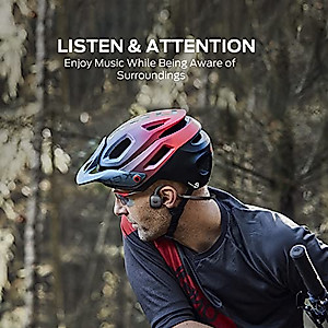 Monster Open Ear Headphones Wireless Sport Bluetooth 5.3 with Mic, Air Conduction Earphones Around Head with Enhanced Bass, Over-Ear Headset Sweatproof for Running