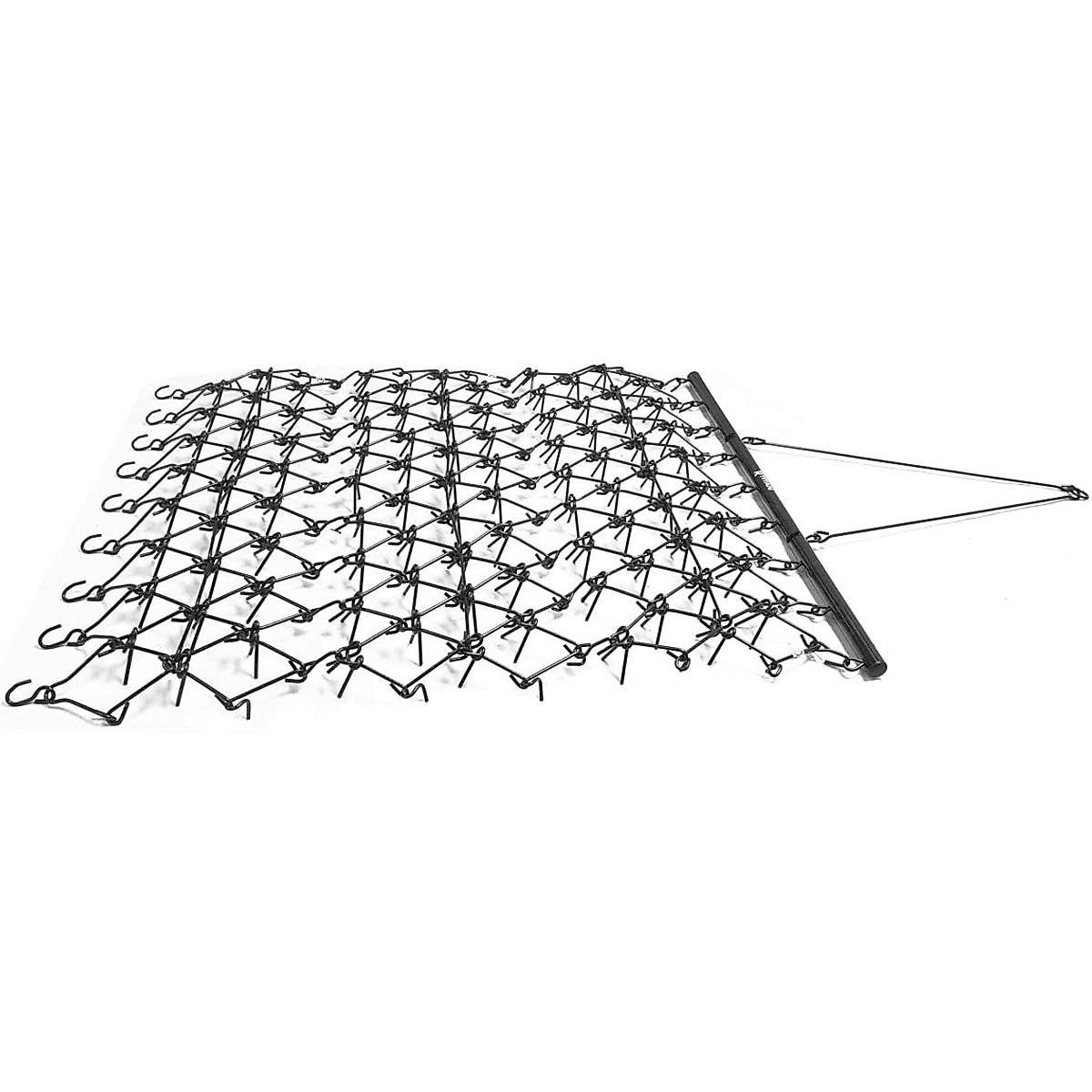 Titan Attachments Heavy Duty Drag Harrow 7 FT x 8 FT Leveling Grading Steel Mesh, 3/8in Tines, Tow Behind Agricultural-Style Drag