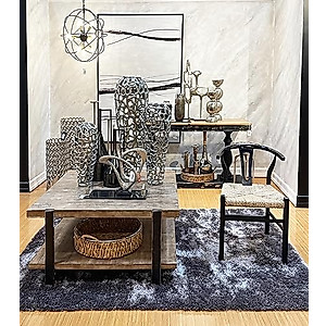 Deco 79 Dried Plant Handmade Woven Tray, Set of 2 18", 20"W, Brown