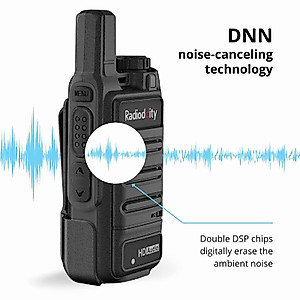 Radioddity GM-N1 GMRS Radio Handheld, Noise Canceling Long Range Two Way Radio for Adults, with 30 Channels 3000mAh Rechargeable Battery, Privacy Code, VOX for Camping, Offroad (2 Packs)