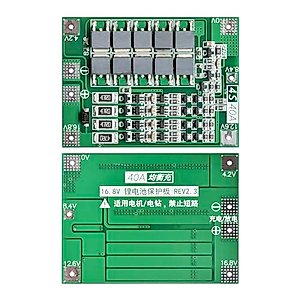 diymore 3PCS 3s BMS 40A 14.8V 16.8V 18650 Li-ion Lithium Battery PCB Protection Board Battery Protection Board PCB BMS Protection Circuit Balanced Li po Cell Charging Module with Balance Function