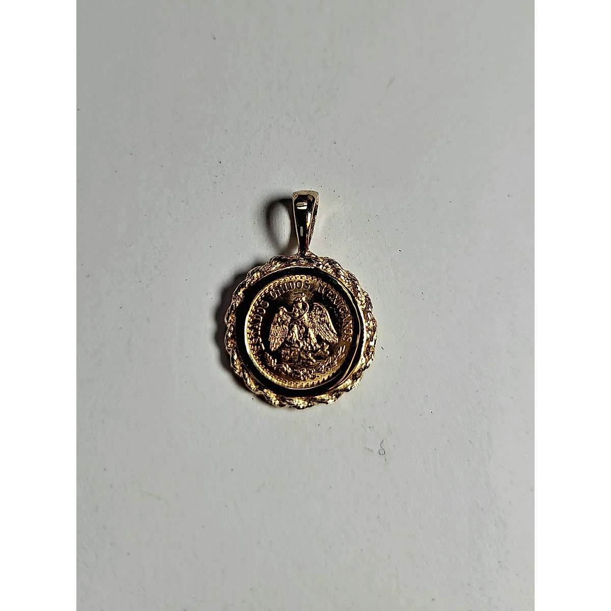 TEX 14k Yellow Gold Pendant, Dos Pesos Coin, Approx 4.3g