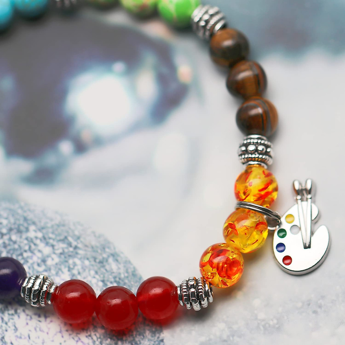 VALAFO Artist Bracelet Gifts for Women a Painter Artistic Bracelets Painters Palette Jewelry Art Artist Bracelet