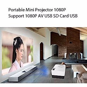 XXXDXDP Mini Home Projector Support 1080P AV USB SD Card USB Portable Projector