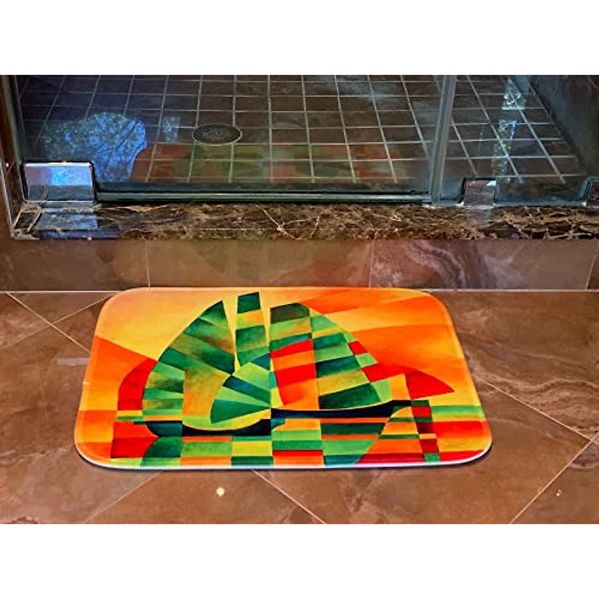 3dRose Nelis Dutch Village Dutch Windmill, US Flag,... - Bathroom Bath Rug Mats (rug-191761-1)
