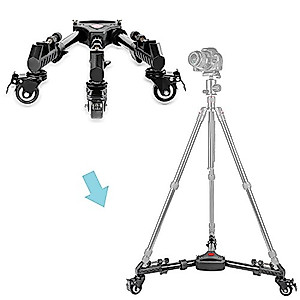 Neewer Photography Professional Heavy Duty Tripod Dolly with Rubber Wheels and Adjustable Leg Mounts for Canon Nikon Sony DSLR Cameras Camcorder Photo Video Lighting