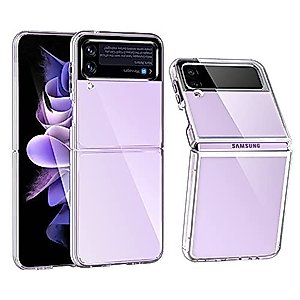 ZIULQIK for Samsung Galaxy Z Flip 3 Case, Clear Shockproof Zflip3 Phone Cover, Slim Thin Protective Silicone Cases for Flip3 5G Phone - Transparent