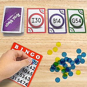 Royal Bingo Jumbo Calling Cards - Pack of 84 - High Visibility, 5.25" x 3.75" per Card-Replacement for Raffle and Balls