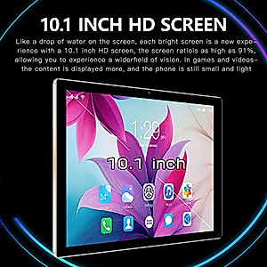 10.1 Inch 2G+32G Android 5.1 System Call Game Wifi Bluetooth 2.0mp+5.0mp Dual Camera Hd Display, Dual Card Smart Tablet 4000mah Large Capacity Battery (Black)
