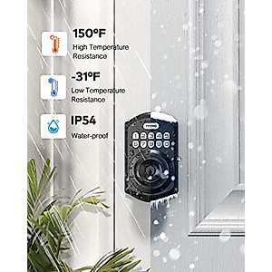 TEEHO Keyless Entry Door Locks with Keypads - Deadbolt Smart Lock - Front Door Lock Set with Door Knob - Auto Lock - Easy Installation - Matte Black