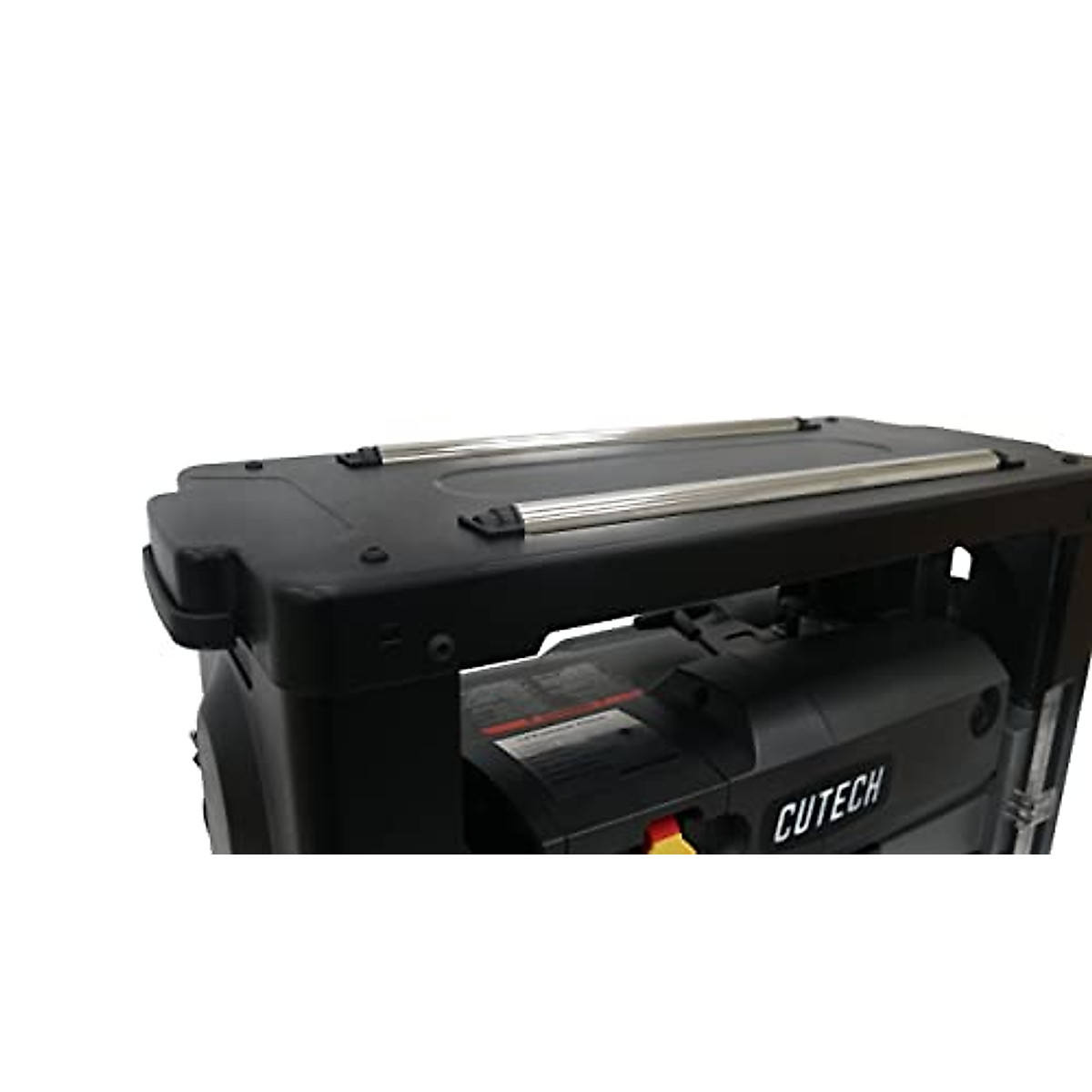 Cutech 40600H 13-Inch Spiral Cutterhead Benchtop Planer with 26 Tungsten Carbide Inserts, Single Speed Feed Rate, Snipe Minimizer, and Board Return Rollers