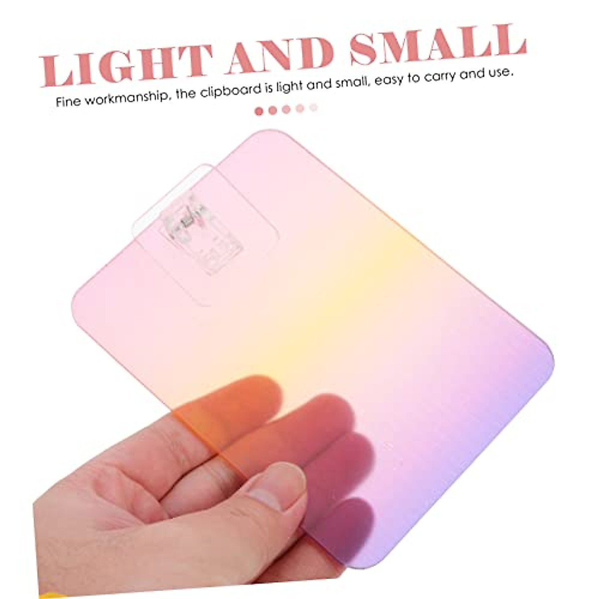 COHEALI 2pcs Plate Clamp Writing Board Stenography Board Clip Board Office Plastic Paper Writing Clip Office Clip Boards Clipboard Exam Paper Clips Student Paper Clip Boards