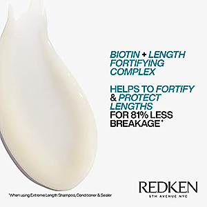 Redken Extreme Length Leave-In Conditioner | For Hair Growth | Seals Split Ends & Prevents Breakage | Infused With Biotin | 5.1 Fl Oz