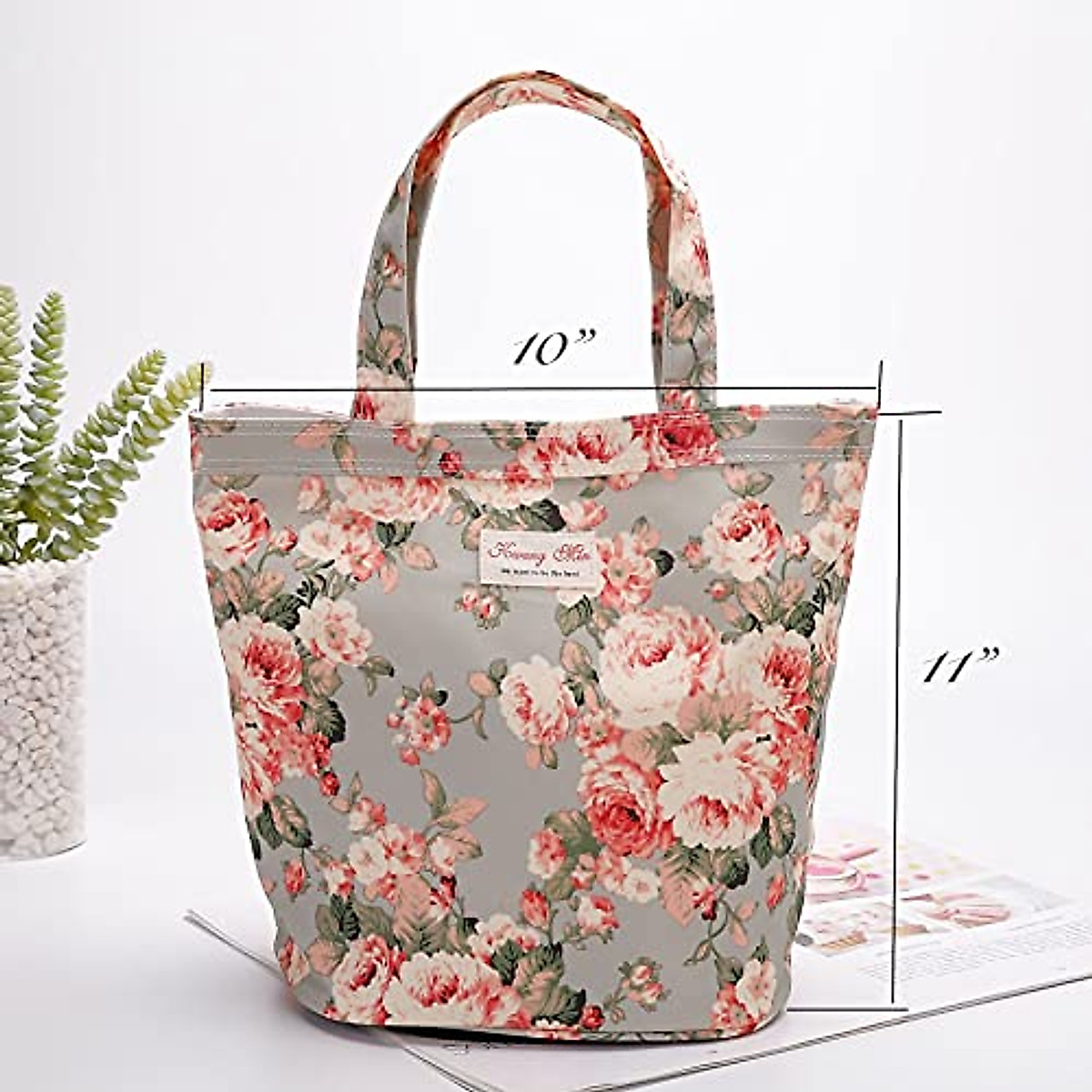 Kwang Min Floral Penoy Beach Shower Mesh Caddy Toiletry,Air Dry,Water Proof Fabric,Light,Easy to Clean,Ideal Gift Organizer for Water Toys,Marina Shower,Grocery Seafood Carrier (Black Penoy), Medium