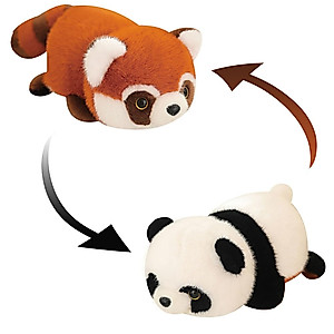 INSTITIZER 2 in 1 Plush Red Panda Stuffed Animal Panda Plush Toy, 9.8 inch Plush Panda Dolls Cute Funny Plushies Toy,Soft Red Panda Pillow Toy for Kids Adults Girls Boys, 0GVM8GUYND70351327M3YV