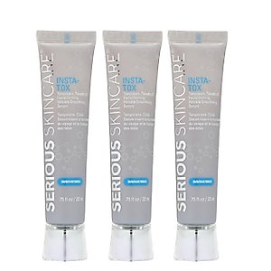 Serious Skincare INSTA-TOX Instant Wrinkle Smoothing Skin Serum TRIO - Temporarily Tightens Face - Instantly Reduce Appearance of Lines, Wrinkles & Large Pores - For Women & Men - .75 Fl. Oz. (3Pack)