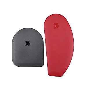 KitchenAid Universal Dough Scraper Set for Bowls, Pots and Pans, Non-Stick and Easy Wash, Empire Red - Grey