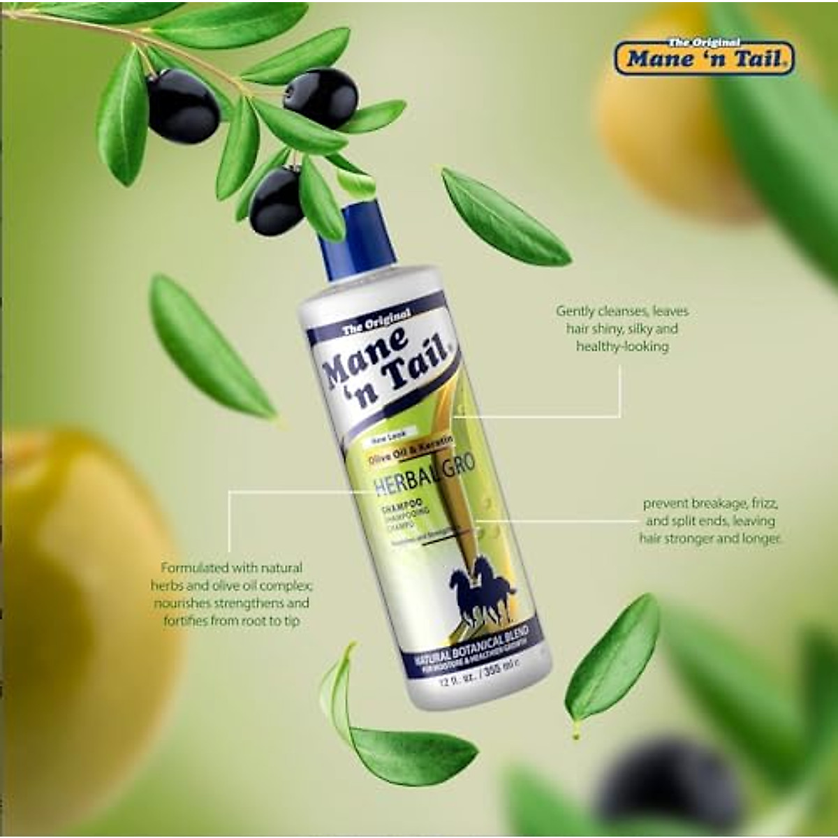 Mane N Tail Herbal Gro Shampoo, 12 Ounce