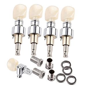 Head Tuner Tuning Peg Key Button + Bushing for Banjo Machine Parts (Pack of 5)