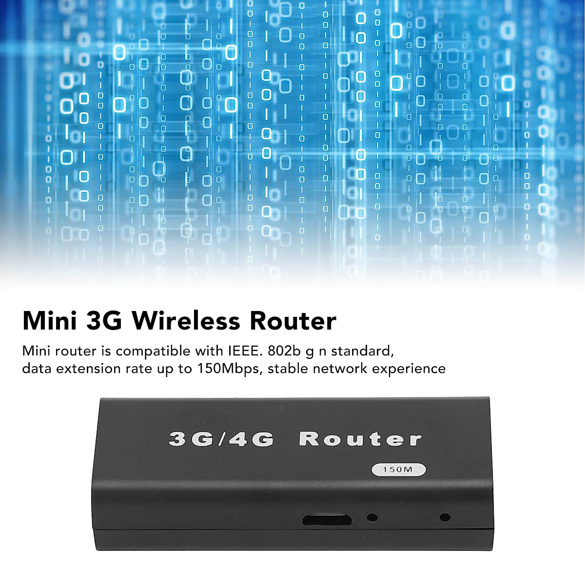 3G Mini Wireless Portable WiFi Router, USB 3G Modems, 150MBPS High Transmission Speed, RJ45 USB Interface, Plug and Play for OS for Windows for Linux for Android