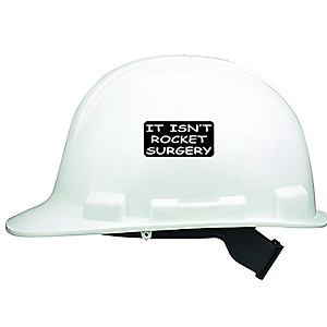 3 Pack It Isn't Rocket Surgery Funny Work Hard Hat Biker Helmet Stickers Decals Toolbox 1"x 2"