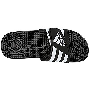 adidas Women's Adissage Slides Sandal, Black/White/Black, 7