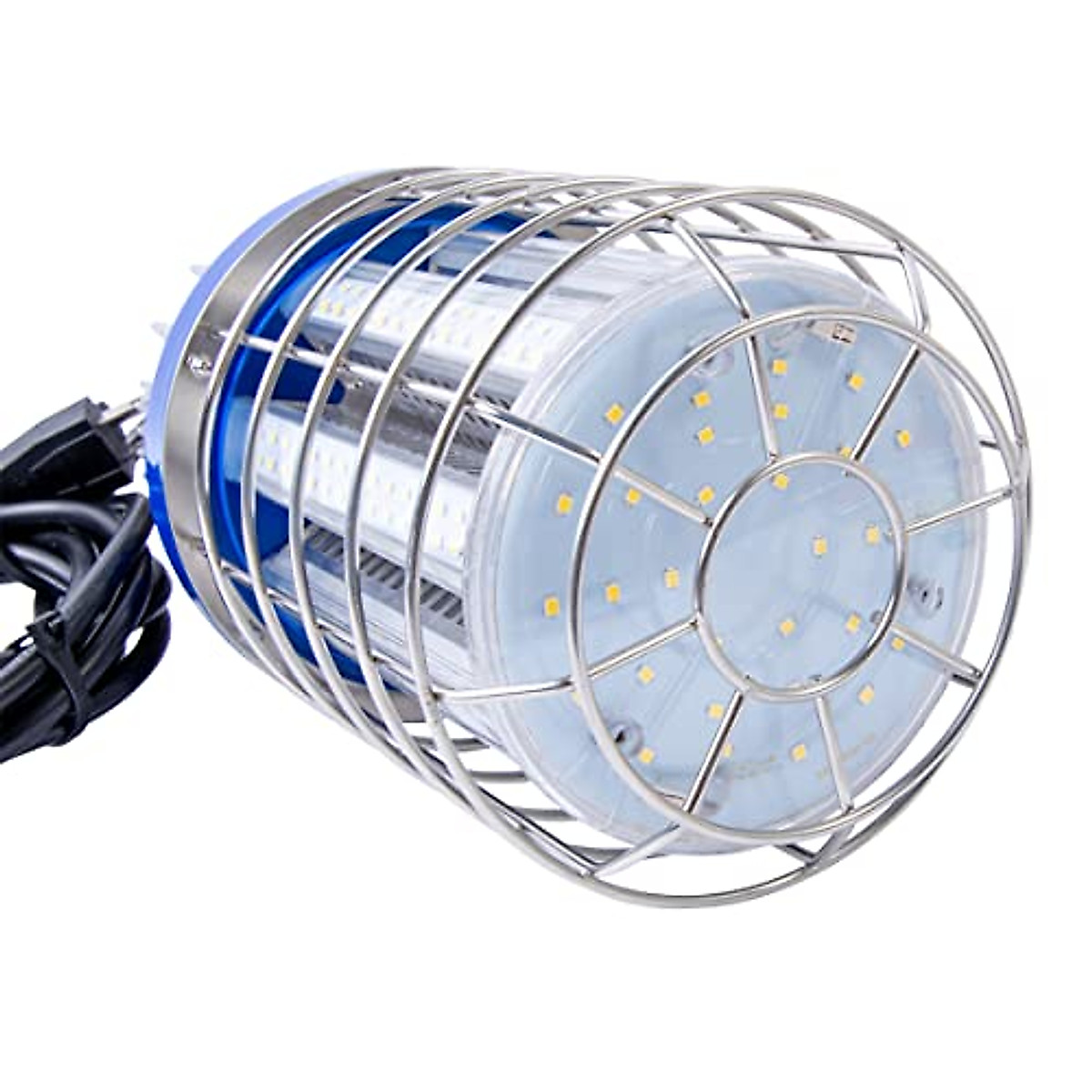 Bergen Industries Inc K5100 100-Watt Temporary High Bay LED Luminaire Plug-in Work Light, 13000LM, 5000K, Stainless Steel Cage,Blue