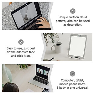 SOLUSTRE 6pcs Camera Cover Webcam Privacy Slider Laptop Camera Webcam Cover Slider Laptop Cam Cover Camera Slider Camera for Computer Phone Camera Computer Laptop Lens Slide Rail White Abs
