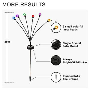 YUNJACKEYDZ Solar Garden Lights-Outdoor Solar Lights for Yard-Solar Powered Firefly Lights Outdoor Waterproof Wind Dancing Solar Lights for Landscape Decoration Lights Yard Patio Pathway Decoration