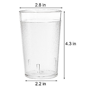 Elsjoy 18 Pack Acrylic Tumblers, 9 Oz Clear Plastic Drinking Cups Unbreakable Frosted Cups, Reusable Acrylic Beverage Glasses for Home, Picnic, Party