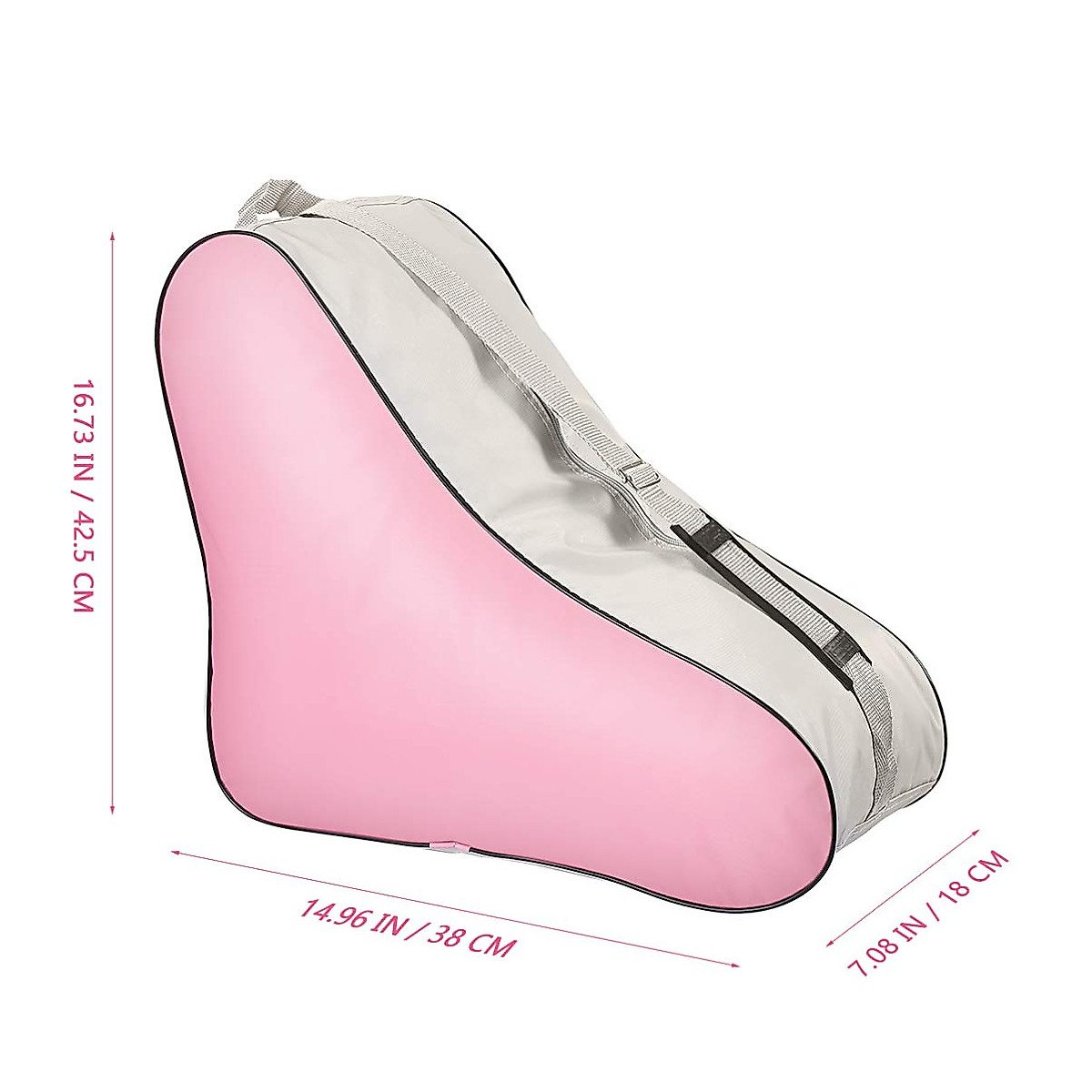 BESPORTBLE 1Pc Roller Skate Bag Skating Bag with Zipper Portable Large Capacity Triangle Bag Cloth Skate Shoe Bag for Sports Outdoor Ice Skating Bag for Girl Women