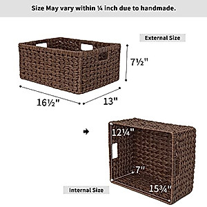 GRANNY SAYS Bundle of 1-Pack Extra Large Wicker Basket Storage & 2-Pack Shelf Storage Baskets