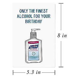 Alcohol Quarantine Card,Social Distancing Cards,Funny Birthday Card for Him Her Friend