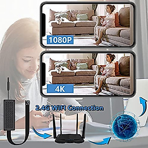 MITUUT Spy Camera Hidden Camera Nanny Cam, Mini Camera 4K Ultra HD with Wireless WiFi Camera, Portable Home Security Indoor Outdoor