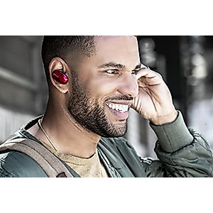 Shure AONIC Free True Wireless Earbuds, Sound Isolating Wireless Bluetooth Earphones, 21-Hr Battery Life, Studio-Quality Sound, Clear Call, Durable Quality, Lightweight, Fingertip Control - Red