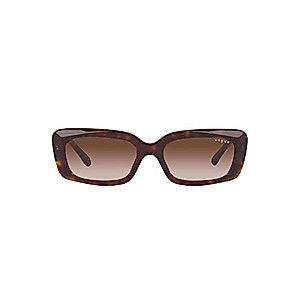 Vogue Eyewear Women's VO5440S Square Sunglasses, Dark Havana/Brown Gradient, 52 mm