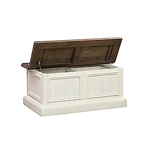 Amazon Brand - Stone & Beam FSC Certified Reclaimed Pine Storage Bench, 39"W, White