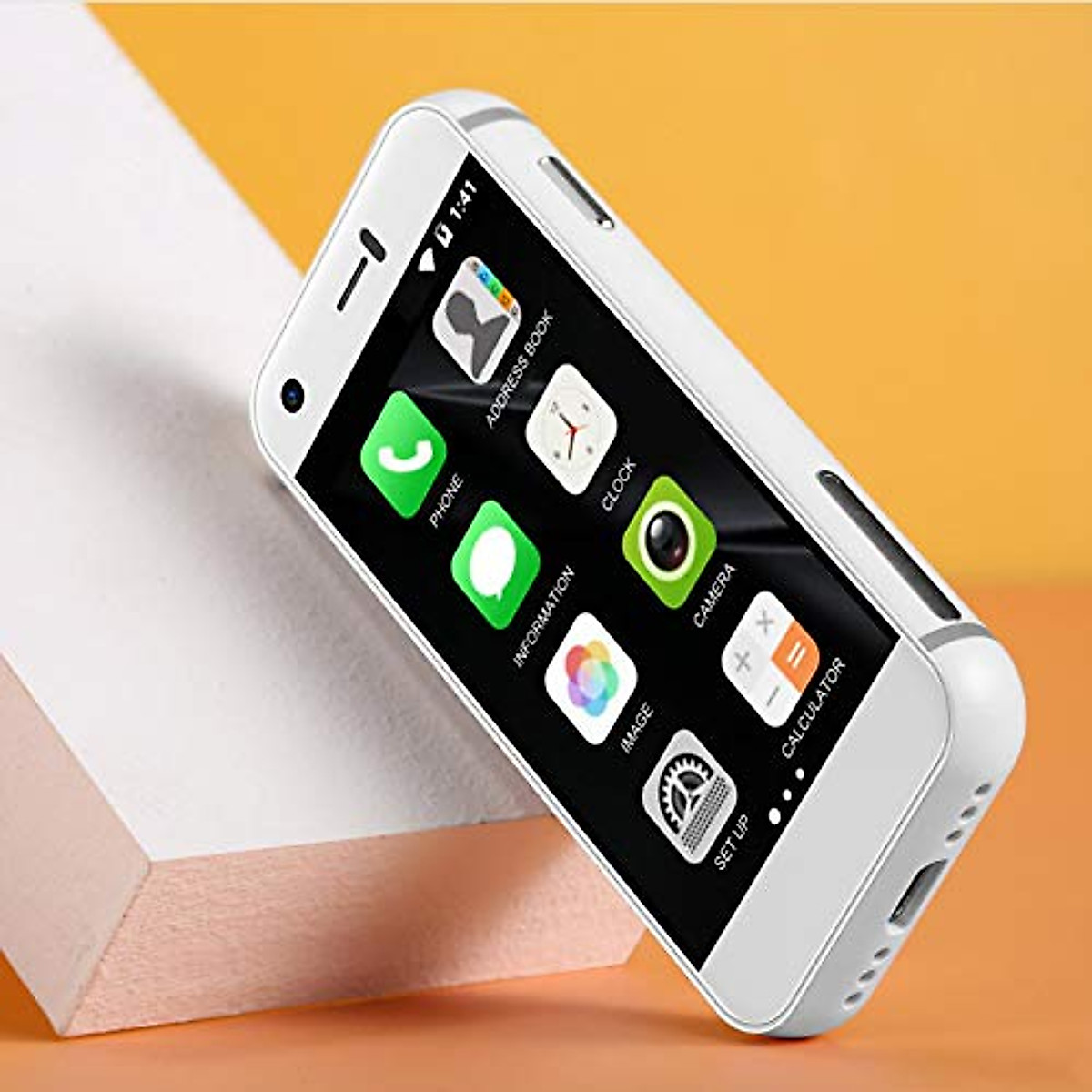 Hipipooo Super Small Mini Smartphone 3G Dual SIM Mobile Phone 1GB RAM 8GB ROM 5.0MP Quad Core Dual Standby Unlocked Small Phones Kids Phone Pocket 2.5 Inch Android Mini Cellphone (White)