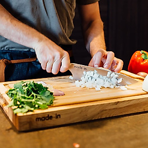 Made In Cookware - 8" Chef Knife - Crafted in France - Full Tang With Pomme Red Handle