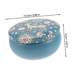 Containers with Lids 5pcs Box candy container tea containers with cover wedding candy tins Metal tinplate tea leaves can deer small tin case bridesmaid Ornament Storage Container