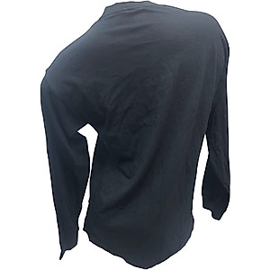 Victoria's Secret Pink Campus Long Sleeve Crew Neck Tee Glitter Shine Size Large Color Black New