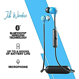 Skullcandy Jib Wireless In-Ear Earbud - Blue/Black (Renewed)