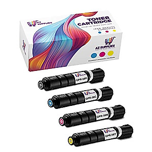 AZ Supplies Compatible Toner Cartridge Replacement for Canon GPR-58 GPR-58BK GPR-58C GPR-58M GPR-58Y ImageRunner Advance C256iF ImageRunner Advance C356iF (Black, Cyan, Magenta, Yellow - 4 Packs)