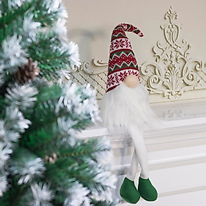 Gnome Christmas Decorations,Handmade Stuffed Gnomes for Home,Plush Blue Scandinavian Tomte 16 in