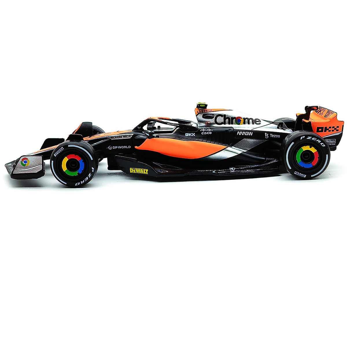 JODIYAAH Bburago P2 British GP Mclaren 2023 F1 MCL60 4# Lando Norris Formula Racing Alloy Car Diecast Model (MCL60 4#)