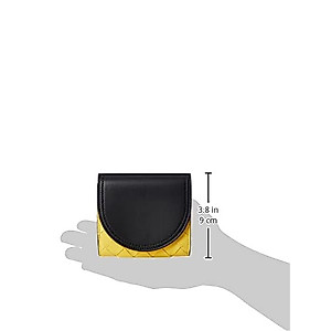 Bottega Veneta 577841 VCCK2 Bifold Wallet, Nero/Yell/Yellsilver